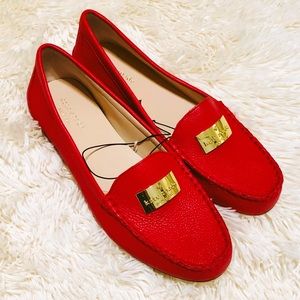 kate spade | Shoes | Kate Spade Corrie Pebble Leather Loafers Flats ...
